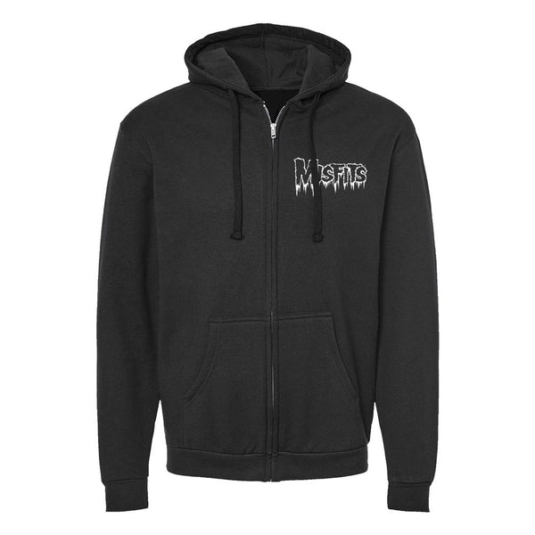 Misfits Holiday Fiend Black Zip Hoodie - Official | Misfits Records